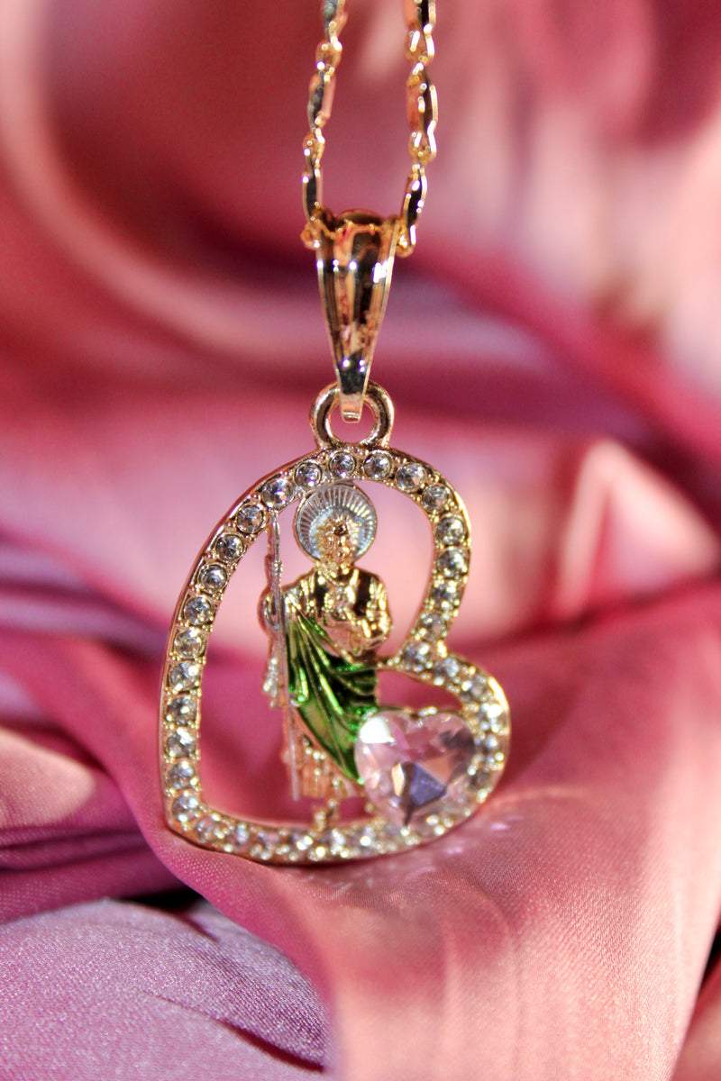 San judas with pink heart – Daily Diosa